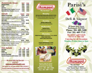 Parisi's Family Deli & Liquor - Since 1946 | Our Menu